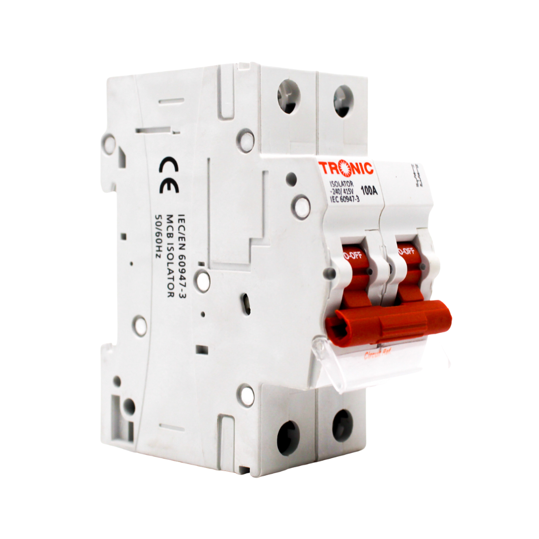 Weatherproof ABS TPN 7-Way Distribution Board, IP66 with 100A Isolator ...