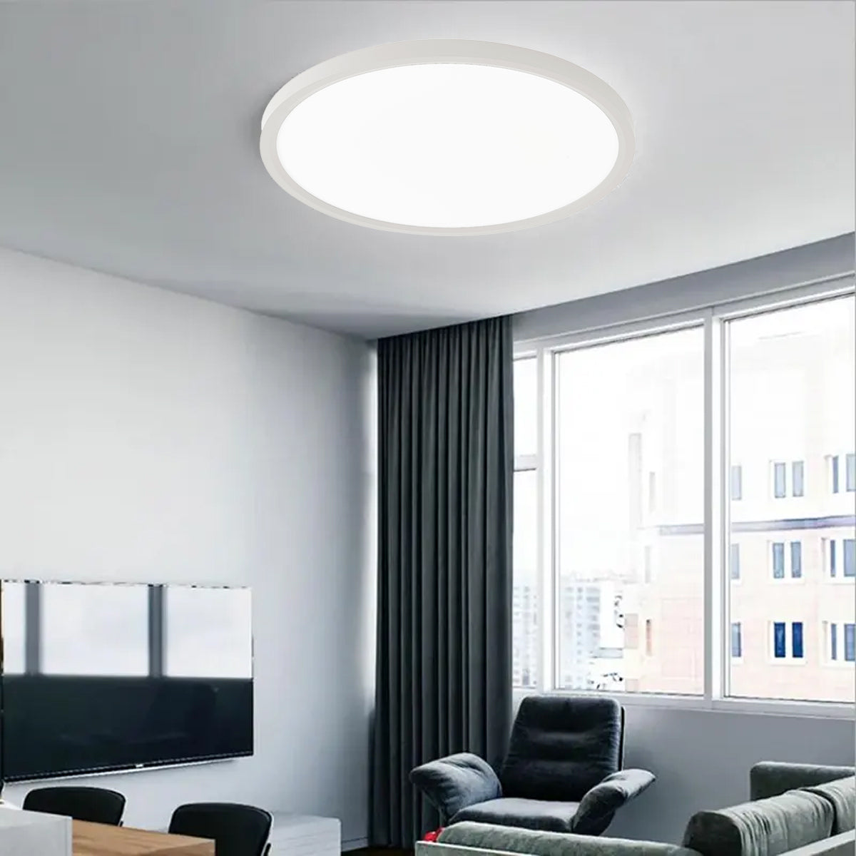Ceiling Light LED Round Slim 60W - Elegant White Finish – Tronic Kenya