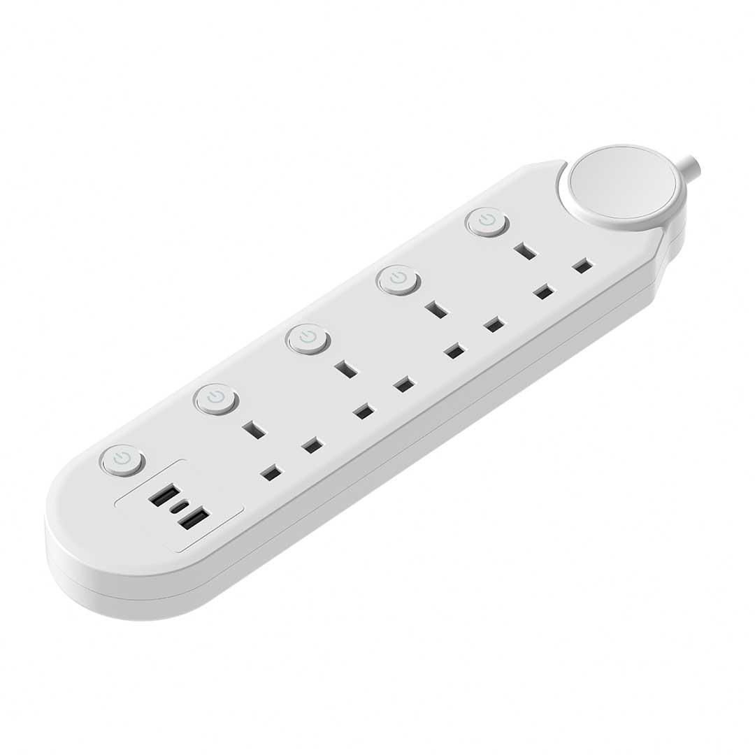 4-Way Extension Socket with USB & Type-C Ports – 13A, 3-Meter Cable ...