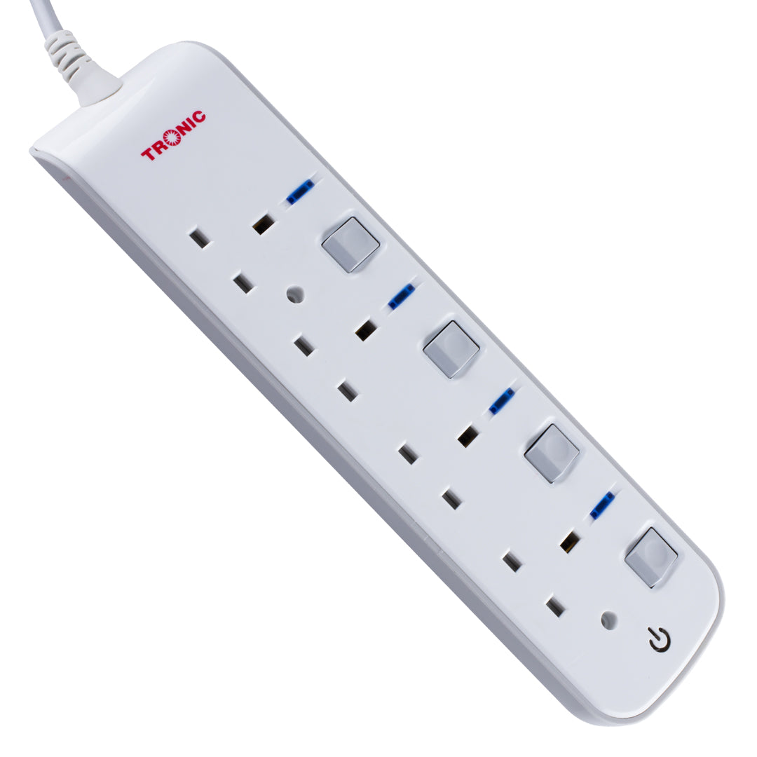 4-Way Extension Socket with Switches & Neon – Tronic Kenya