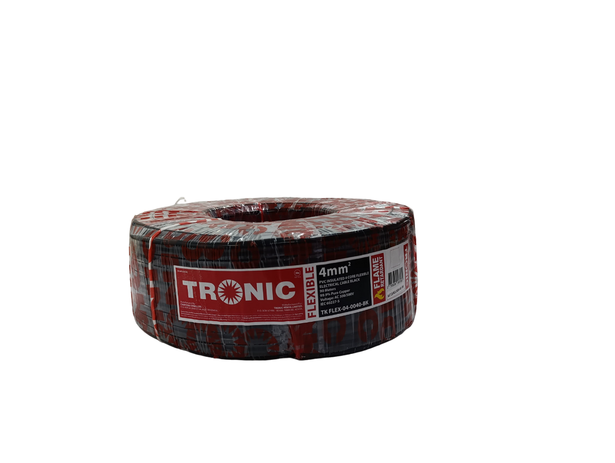 Flexible 4 core 4.0mm - Black cable – Tronic Kenya