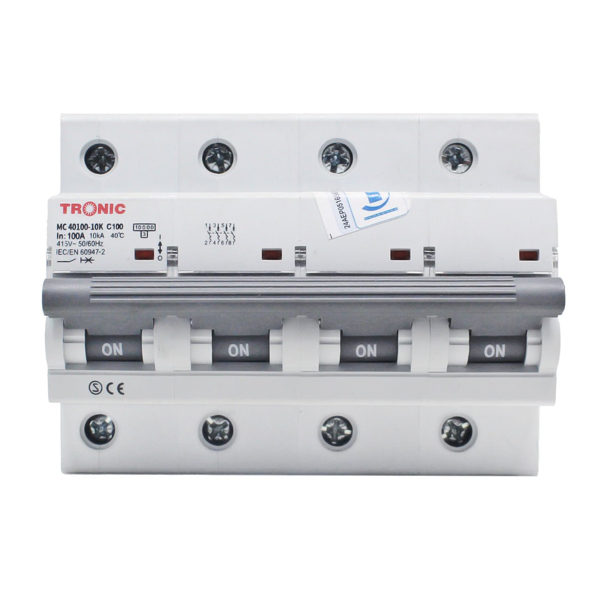 Tronic MCB TPN 100A 10K MC 40100-10K – Tronic Kenya