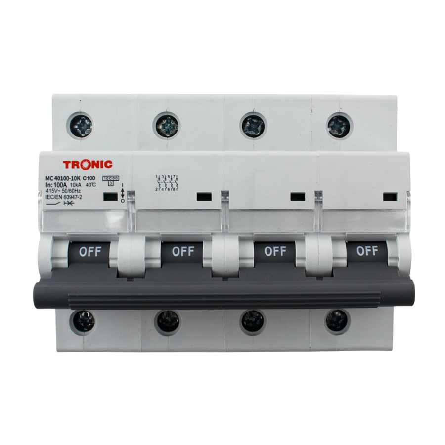Tronic MCB TPN 100A 10K MC 40100-10K – Tronic Kenya