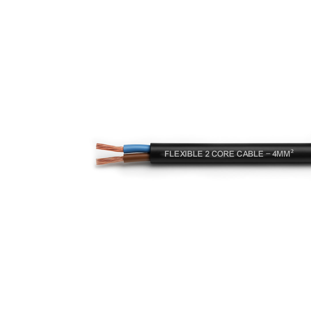 Flexible 2 Core Cable – 4mm², Black (Per Meter) – Tronic Kenya