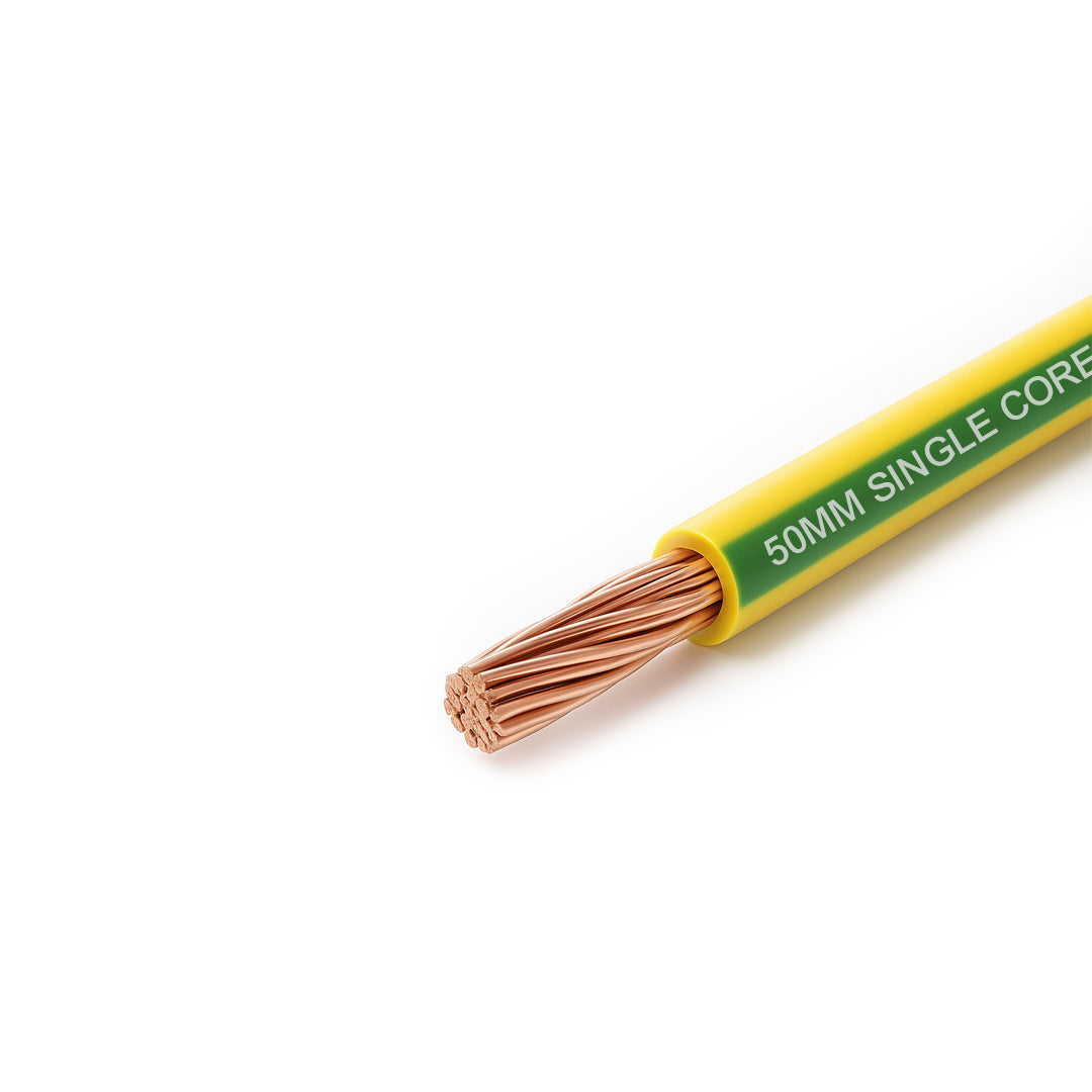 50mm Single Core Stranded Cable – Yellow Green (Per Meter) – Tronic Kenya