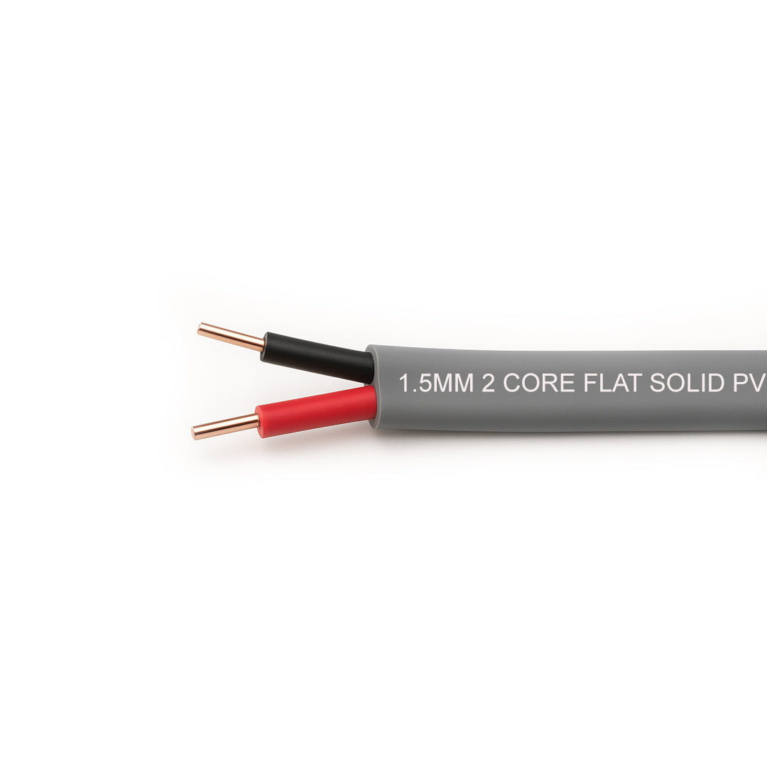 1.5mm 2 Core Flat Solid PVC Cable (Per Meter) – Tronic Kenya