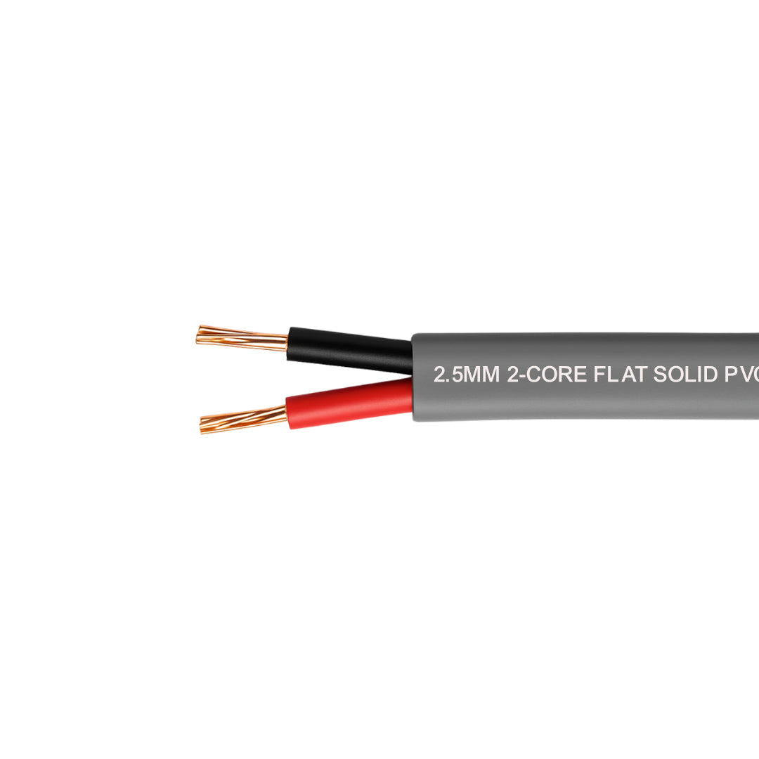 2.5mm 2 Core Flat Solid PVC Cable (Per Meter) – Tronic Kenya