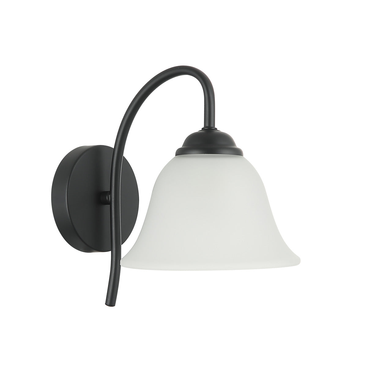 Black Wall Sconce Light With Frosted Glass Shade – Tronic Kenya