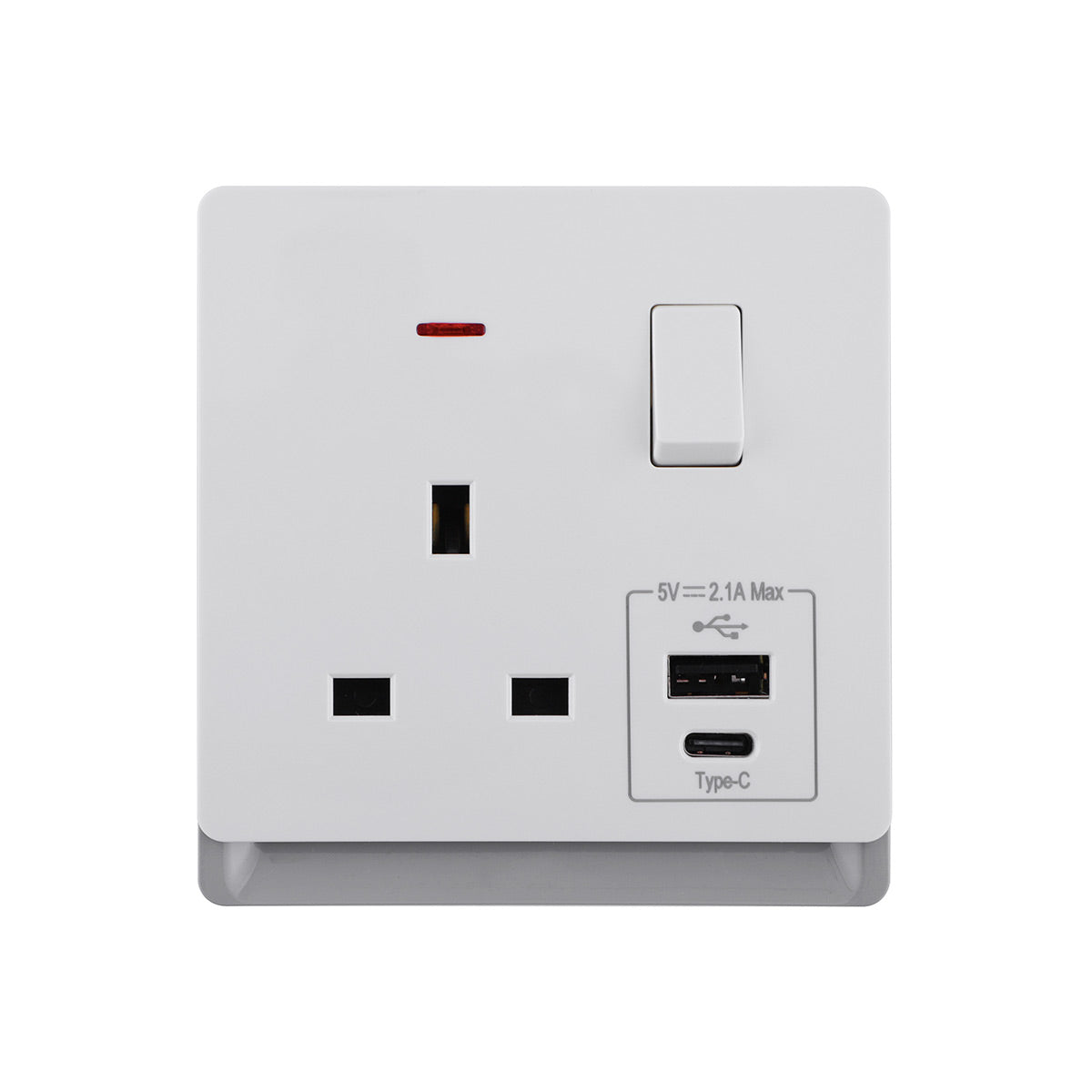 VIP Single Socket with 2 USB Ports – Ivory | Smart & Stylish Wall Sock ...