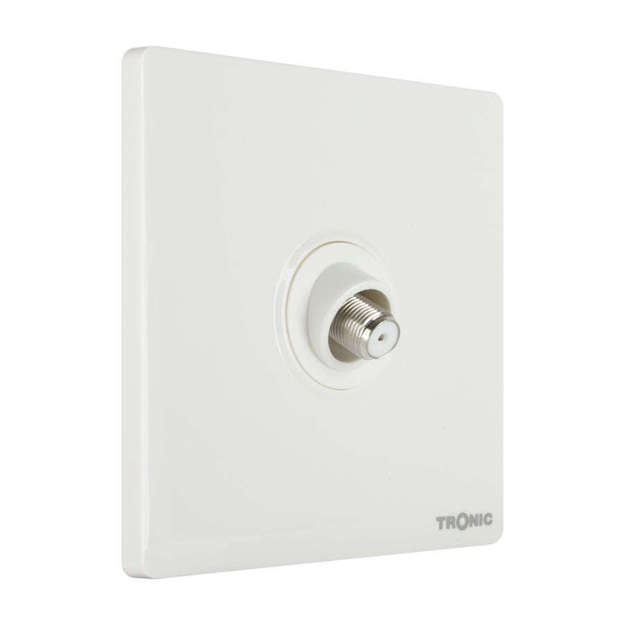 Glossy White - Satellite Socket – Tronic Kenya