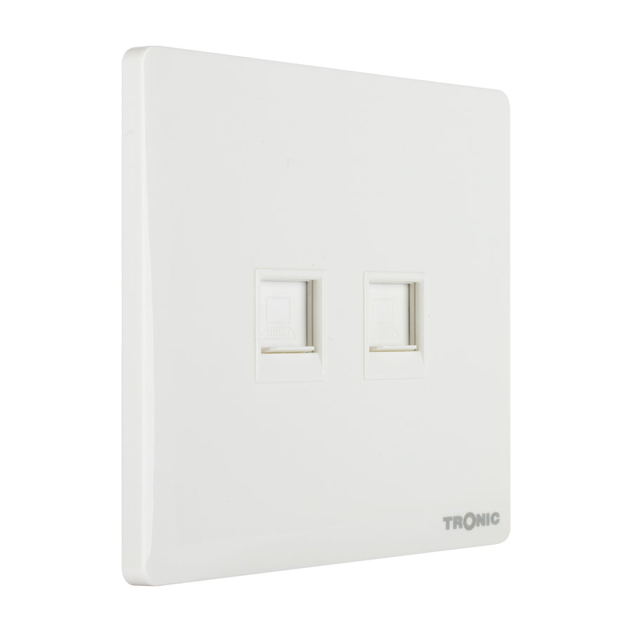 Glossy White - 2 Gang Data Socket – Tronic Kenya