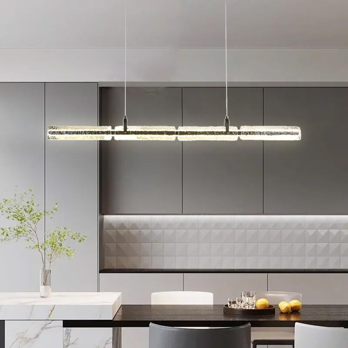 Linear Pendant Light with Crystal Effect LED – Tronic Kenya