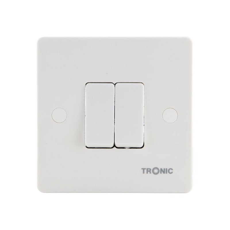 Slim 2 Gang 1 Way Switch – Tronic Kenya