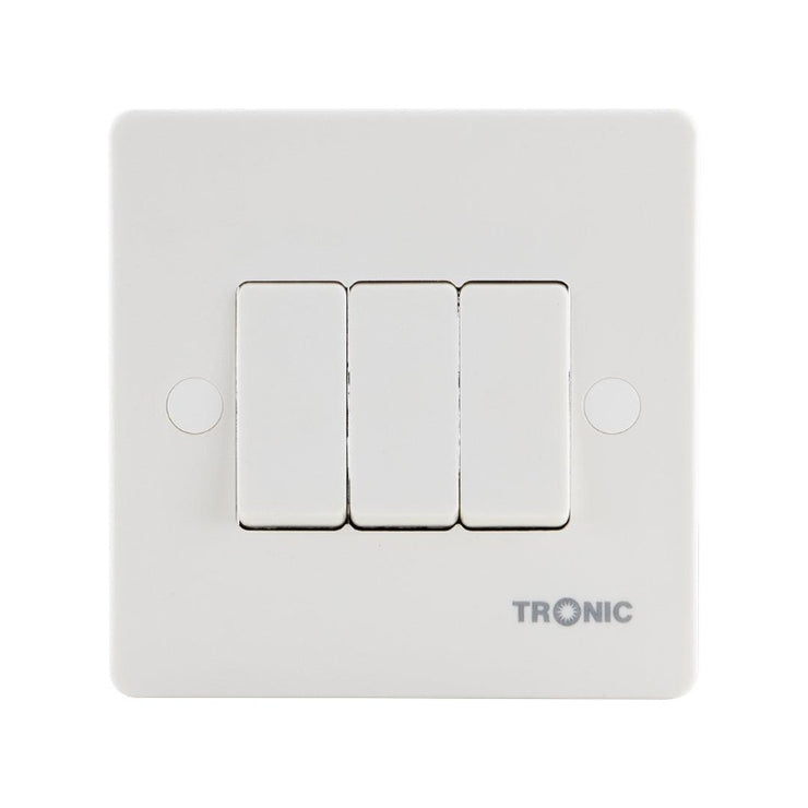 Slim 3 Gang 1 Way Switch – Tronic Kenya
